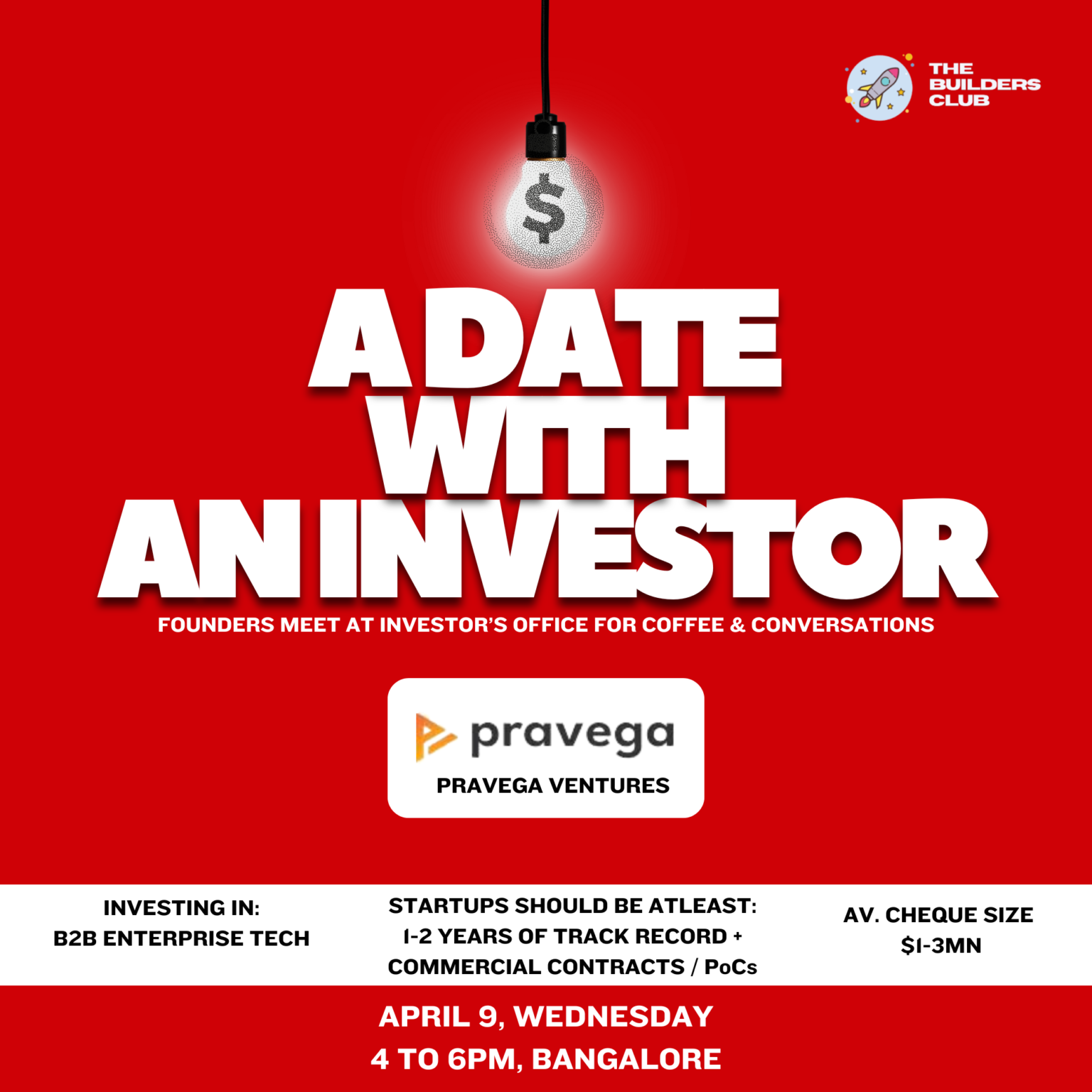 A Date with Pravega Ventures - The Builders Club | Enabling Founders ...